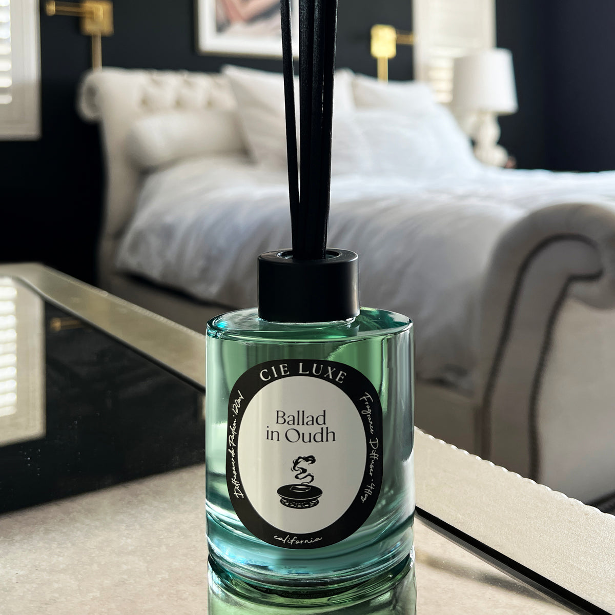 Ballad in Oudh Reed Diffuser, 4fl oz– Cie Luxe | Your Life Styled